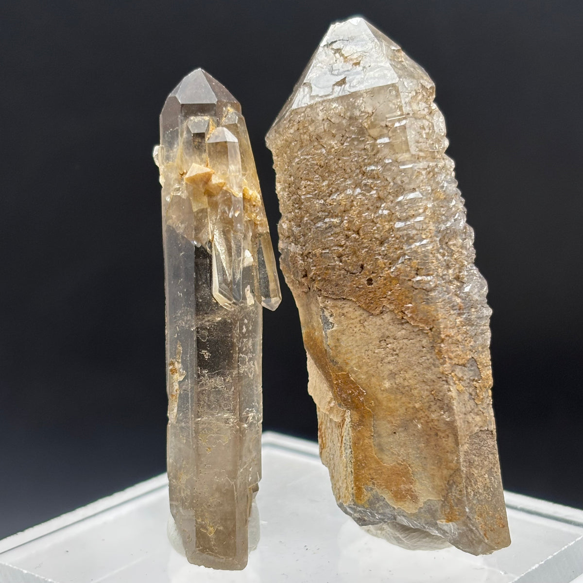 Dark Smoky Quartz Crystal Pair | Clarity Crystal Shop